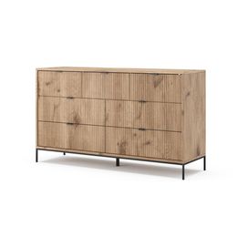 VICCO Sideboard, Eiche, Holzwerkstoff, 7 Schubladen, Rechteckig, 140x81x42 cm, Wohnzimmer, Kommoden & Sideboards, Sideboards