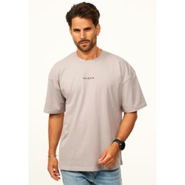 T-Shirt Soulstar "Kurzarm Oversize aus 100% Baumwolle mit Rundhalsausschnitt Crew Neck f&uuml;r Herren", Jungen, Gr. L, grau (hellgrau), Obermaterial: 100% Baumwolle CO., Rundhals, Shirts T-Shirt, Basic Oberteil Crew-Neck kurz&auml;rmlig aus 100% Baumwolle f&uuml;r M&auml;nner