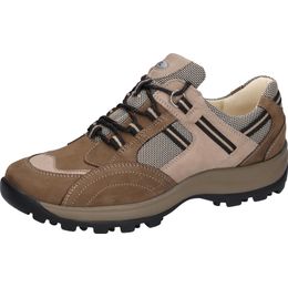 Waldl&auml;ufer Schn&uuml;rschuh WALDL&Auml;UFER "HOLLY", Damen, Gr. 7 (40,5), braun (braun, beige), Nubukleder, Textil, Schuhe Schn&uuml;rschuh, Bequemschuh, Halbschuh, Outdoorschuh in Trekking-Optik, H-Weite