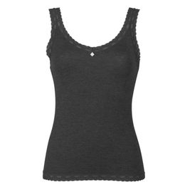 like it! Unterhemd LIKE IT "Damen Top Kim", Damen, Gr. L, N-Gr, grau (dunkelgrau), Obermaterial: 95% Modal CMD. 5% Elasthan EL., Unterhemden Unterhemd
