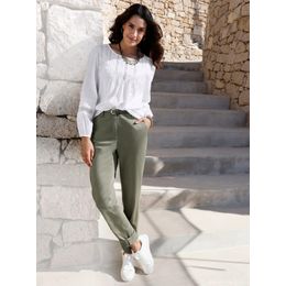 Langarmbluse Inspirationen, Damen, Gr. 40, ecru, 100% Baumwolle, unifarben, Blusen