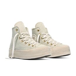 Converse Damen Sneaker "CHUCK TAYLOR ALL STAR LIFT ESPADRILLE", Gr. 41sage smoke, egret, papyrus, Synthetik, Schuhe, f&uuml;r sportlichen Look im Alltag,