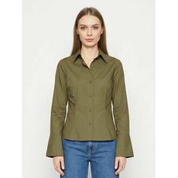 Hemdbluse ITS MAY "ITS MAY Shirt Andrea", Damen, Gr. L, gr&uuml;n, Obermaterial: 100% Baumwolle, Blusen Hemdbluse