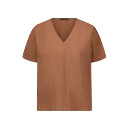 Shirtbluse Betty Barclay "Damen kurzarm", Damen, Gr. 36, classic nougat, Obermaterial: 83% Modal, 17% Polyester, figurumspielend normal, V-Ausschnitt, Blusen
