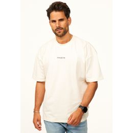 T-Shirt Soulstar "Kurzarm Oversize aus 100% Baumwolle mit Rundhalsausschnitt Crew Neck f&uuml;r Herren", Jungen, Gr. L, wei&szlig; (ecru), Obermaterial: 100% Baumwolle CO., Rundhals, Shirts T-Shirt, Basic Oberteil Crew-Neck kurz&auml;rmlig aus 100% Baumwolle f&uuml;r M&auml;nner
