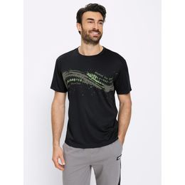 Trainingsshirt Catamaran "Shirt", Jungen, Gr. 48/50, schwarz, 100% Polyester, gemustert, mehrfarbig, Rundhals, Shirts