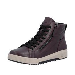RIEKER SPORT Damen Schn&uuml;rboots, Gr. 37rot, Glattleder, used, Schuhe, Stiefelette, High Top Sneaker, Freizeitboots mit Rei&szlig;verschluss