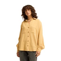 Langarmshirt Billabong "Swell Blouse", Damen, Gr. L, curry, Obermaterial: 100% Baumwolle., Shirts Langarmshirt