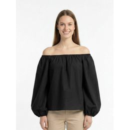Hemdbluse ITS MAY "ITS MAY Shirt Lia", Damen, Gr. M, schwarz, Obermaterial: 100% Baumwolle, Blusen Hemdbluse