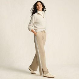 LANDS' END Gerade Jerseyhose mit Kontraststreifen f&uuml;r Damen in Petite-Gr&ouml;&szlig;e, Damen, size: petite, Blau, Baumwolle, by Lands' End
