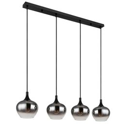 Globo H&auml;ngeleuchte Maxy, Schwarz, Metall, Glas, 18x120x100 cm, CE, Farben fixierbar, Farbtemperaturwechsler, beliebig k&uuml;rzbar, Lampen & Leuchten, Innenbeleuchtung, H&auml;ngelampen, Esstischlampen