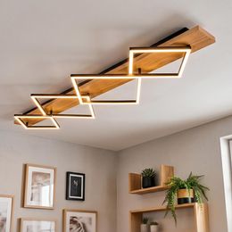 hofstein Pompu Deckenleuchte LED Naturfarben, Schwarz, 1-flammig