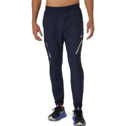 Laufhose asics "LITE-SHOW PANT", Herren, Gr. XXL, N-Gr, blau (midnight), Obermaterial: 100% Polyester, Hosen Laufhose, mit reflektierenden Details, mit Kordelverschluss, sportlicher Stil