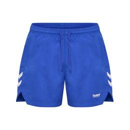 Badeshorts Hummel "hmlPULSE SWIM SHORTS", Gr. S (46), N-Gr, blau (dazzling blau), Web, Obermaterial: 100% Polyester, Badehosen Badeshorts, mit Innenslip, seitliche Taschen