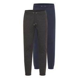 !Solid Jogginghose SOLID "Jogginghose SDColineo 2 Pack", Herren, Gr. M, N-Gr, blau (dgm, navy), Obermaterial: 65% Polyester PES. 35% Baumwolle CO., Hosen Jogginghose