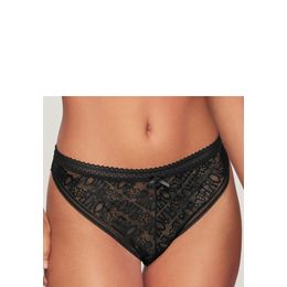 String Vivance "Madita", Damen, Gr. 36/38, schwarz, Spitze, Obermaterial: 65% Polyamid, 25% Polyester, 10% Elasthan, Unterhosen String, aus h&uuml;bscher Spitze mit &bdquo;LOVE&ldquo;-Schriftzug und feinem Mesh