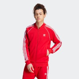 Trainingsjacke adidas originals "SST TT", Herren, Gr. 3XL, rot (better scarlet, wei&szlig;), Obermaterial: 70% Polyester, 30% Baumwolle, gestreift, normal, Jacken Trainingsjacke, Superstar, Retro Look, Sportjacke, Track Top