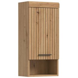 H&auml;ngeschrank Welltime "SIENA, Breite 37cm, 1 T&uuml;r, 1 offenes F&auml;cher, 1 Einlegeboden, MDF-Front", artisan eiche nachbildung, B:37cm H:79cm T:24cm, Holzwerkstoff, Schr&auml;nke, H&auml;ngeschrank, in verschiedenen Farben erh&auml;ltlich, Badm&ouml;bel, Badschrank, Schrank, Bad