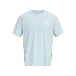 Jack & Jones T-Shirt JACK & JONES "JCOCLUB BACK PHOTO TEE SS CREW NECK", Jungen, Gr. S, omphalodes, Jersey, Obermaterial: 100% Baumwolle, bedruckt, regular fit normal, Rundhals, gerader Abschluss, Shirts T-Shirt, mit Print