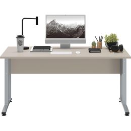 Schreibtisch FMD "Calvi", beige (cashmere), B:160cm H:75cm T:80cm, Tische, Schreibtisch