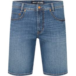 Jeansbermudas MAC "Arne", Herren, Gr. 36, N-Gr, blau (authentic mid blau used), Denim/Jeans, Obermaterial: 98% Baumwolle, 2% Elasthan, unifarben, schmal knielang, Jeans, im 5-Pocket-Style mit Stretch