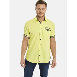Kurzarmhemd Jan Vanderstorm "Kurzarmhemd MAWENS", Herren, Gr. XL, weit, gr&uuml;n (gelb), Obermaterial: 100% Baumwolle CO., Hemden