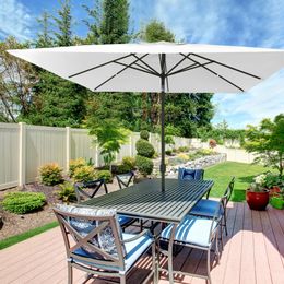 Sonnenschirm / Balkonschirm 3x3m quadratisch / Stofffarbe weiss / Gestell anthrazit | paramondo interpara