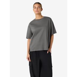Kurzarmshirt Noisy may "NMKIM S/S T-SHIRT JRS NOOS", Damen, Gr. M, grau (charcoal gray), Jersey, Obermaterial: 100% Baumwolle, unifarben, regular fit normal, Rundhals, Shirts, Baumwolle, regular fit
