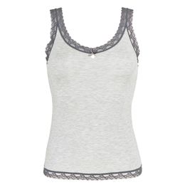 like it! Unterhemd LIKE IT "Damen Top Kim", Damen, Gr. L, N-Gr, grau (anthrazit), Obermaterial: 95% Modal CMD. 5% Elasthan EL., Unterhemden Unterhemd