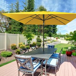 Sonnenschirm / Balkonschirm 3x3m quadratisch / Stofffarbe gelb / Gestell anthrazit | paramondo interpara