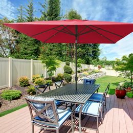 Sonnenschirm 3x3 m quadratisch bordeaux/rot, Gestell anthrazit | paramondo interpara