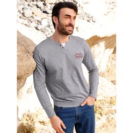 Langarmshirt Catamaran "Langarm-Shirt", Herren, Gr. 48/50, anthrazit, meliert, 100% Baumwolle, meliert, Shirts Langarmshirt