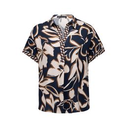 Schlupfbluse Betty Barclay "Damen mit Kragen", Damen, Gr. 36, blau (dunkelblau, braun), Obermaterial: 100% Viskose. Besatz: 100% Viskose, figurumspielend normal, Blusen Schlupfbluse
