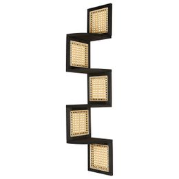 Beliani REGAL mit 4 Ebenen Schwarz Alder