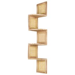 Beliani REGAL mit 4 Ebenen Hellbraun Alder