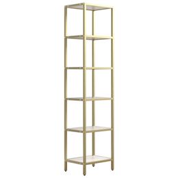 Vitrine Vinali M Goldfarben/Wei&szlig;