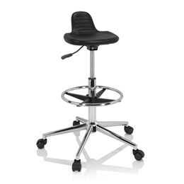 hjh OFFICE Drehhocker TOP WORK 03 I Hartschaum ohne Armlehnen