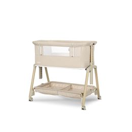 Lorelli Beistellbett Layla 2 in 1 Moskitonetz, Matratze, faltbar, R&auml;der, Korb beige