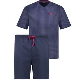 Herren Gro&szlig;e Gr&ouml;&szlig;en | ADAMO Kurzer Schlafanzug aus Baumwolljersey Farbe dunkelblau Gr&ouml;&szlig;e: 10XL