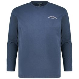Jack & Jones Herren Gro&szlig;e Gr&ouml;&szlig;en | Jack&Jones Longsleeve aus Baumwolle Farbe blau Gr&ouml;&szlig;e: 7XL