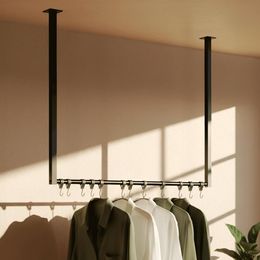 CLP Kleiderst&auml;nder, Schwarz, Metall, 80x80x7 cm, Garderobe, Garderobenst&auml;nder