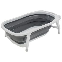 My Baby Lou Babybadewanne Basic Best, Grau, Wei&szlig;, Kunststoff, 47.5x23x80 cm, faltbar, Pflegen, Baden, Babybadewannen