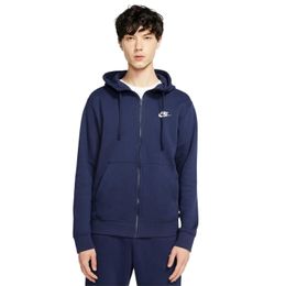 Nike - "Sportswear Club" Hoodie mit durchgehendem Rei&szlig;verschluss f&uuml;r Herren (Marine)
