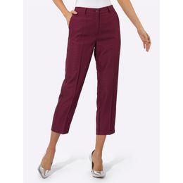Heine Damen Anzughose, Rot, Gr. 48, 7/8-Hose, Material: Polyester