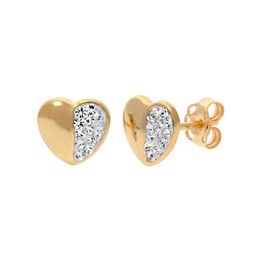 Heine Damen Ohrstecker, Goldfarben, Ohrringe