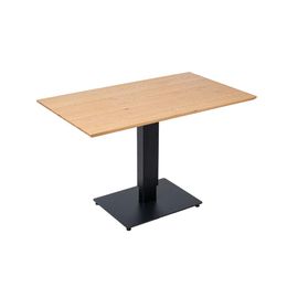 Valdera Esstisch, Eiche, Holz, Metall, Holzwerkstoff, Eiche, furniert, rechteckig, eckig, Bodenplatte, 70x75-110x120 cm, h&ouml;henverstellbar, Esszimmer, Tische, Esstische