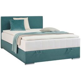 Boxxx Boxbett, Petrol, Kunststoff, H3, H&ouml;he ca. 22 cm, 120x200 cm, Topper durchgehend, in verschiedenen Gr&ouml;&szlig;en erh&auml;ltlich, Matratze durchgehend, Schlafzimmer, Betten, Boxspringbetten