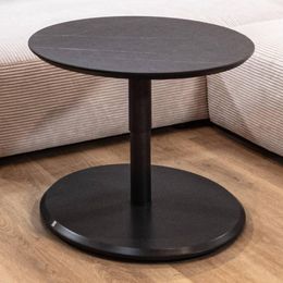 Pharao24.de Anstelltisch Beistelltisch Sofa auf S&auml;ulengestell in Schwarz