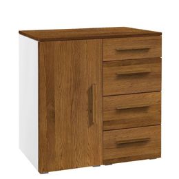 Pharao24.de Flurkommode Wohnzimmerkommode in modernem Design mit Holzgriffen