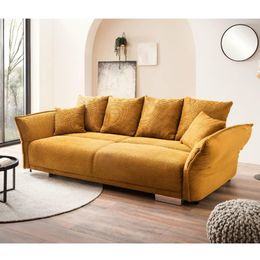 Pharao24.de Couch Big Sofa in Gelb und modernem Design